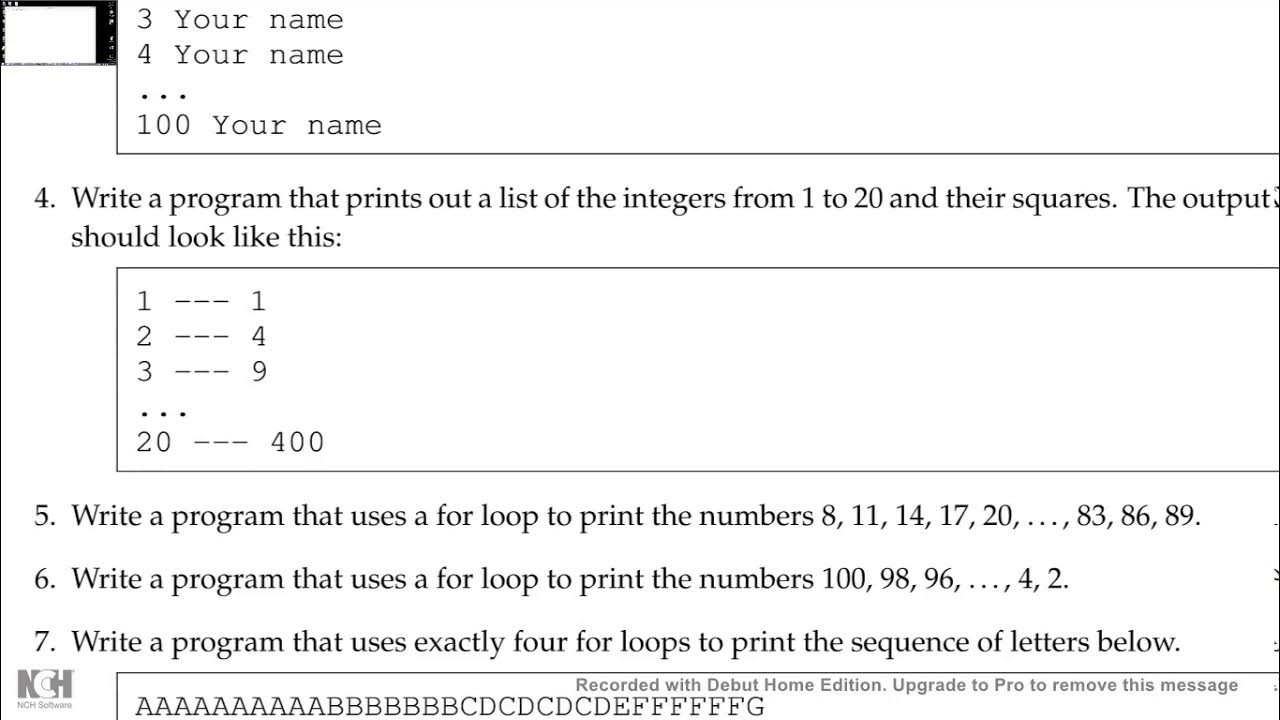 A Practical Introduction To Python Programming - Exercise 2 5 4b - YouTube