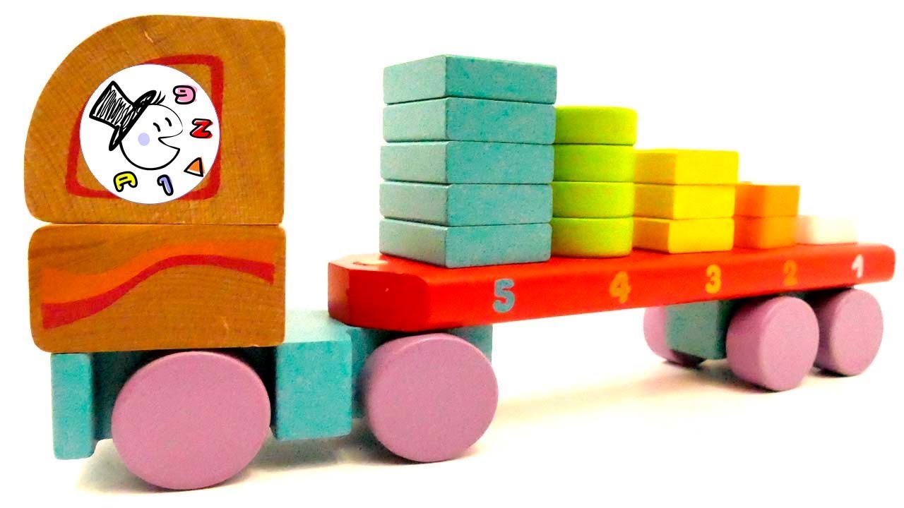 Learn Colors Numbers with Wooden toy Car for Kids Children Toddlers ...