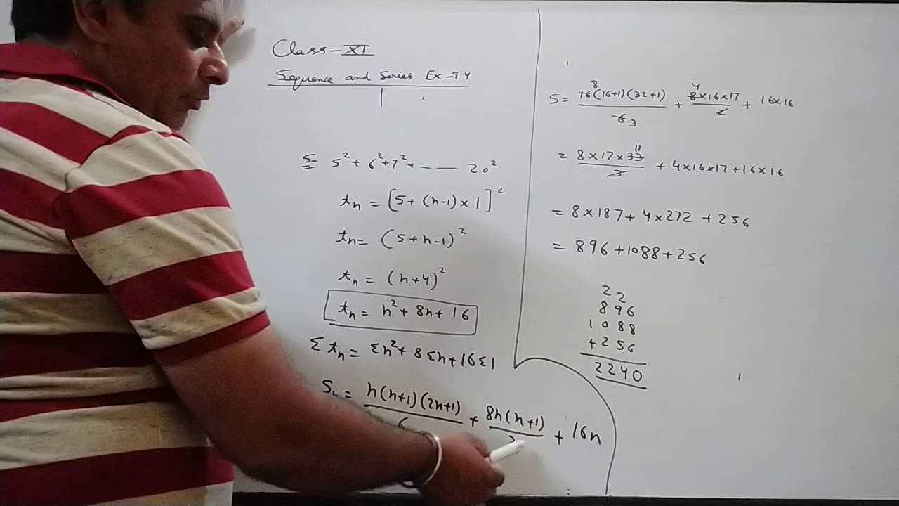 12 Sequence and Series of Class XI By Ravi Taneja of Ex 9.4.2 - YouTube