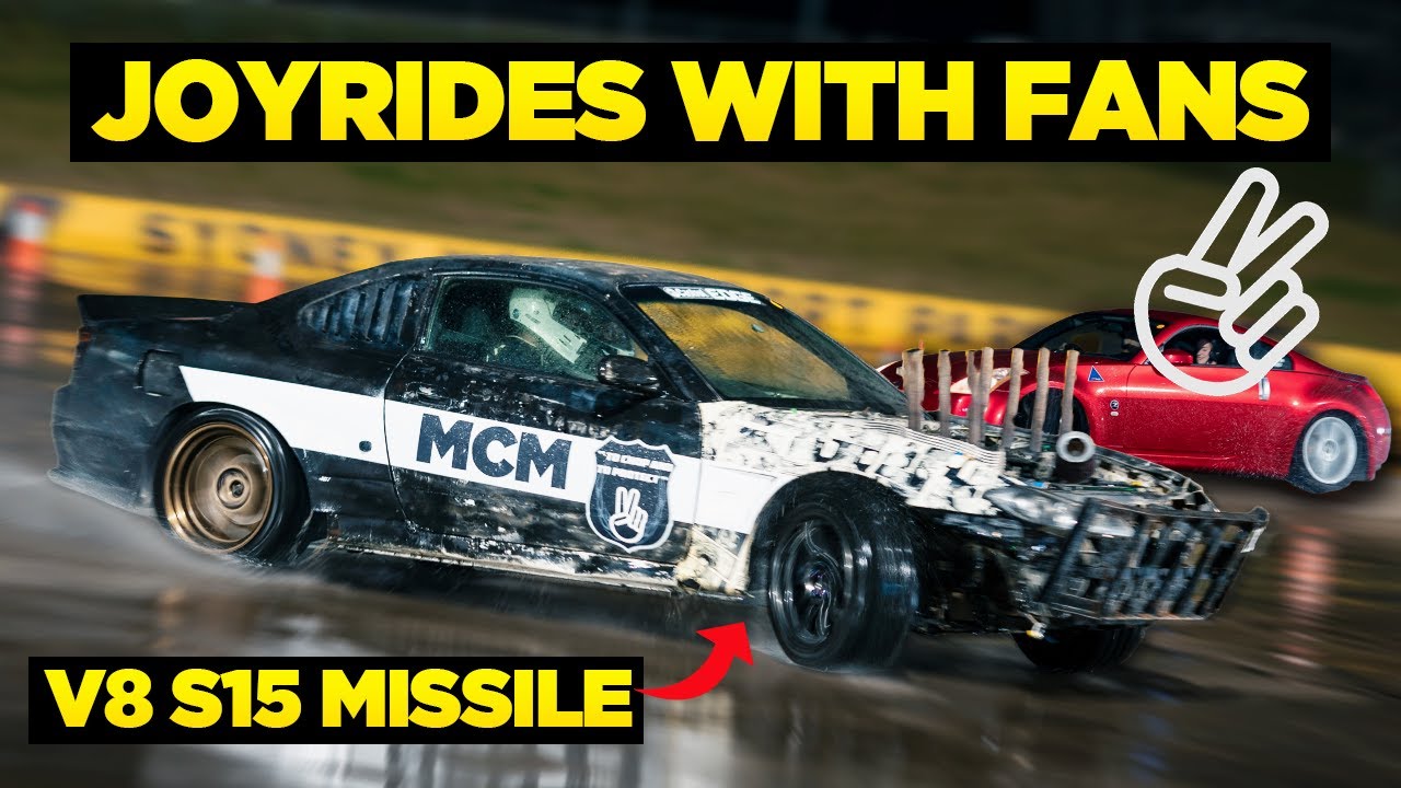 RIPPING our V8 Swapped S15 with fans! (MCM Drift Night #1) - YouTube