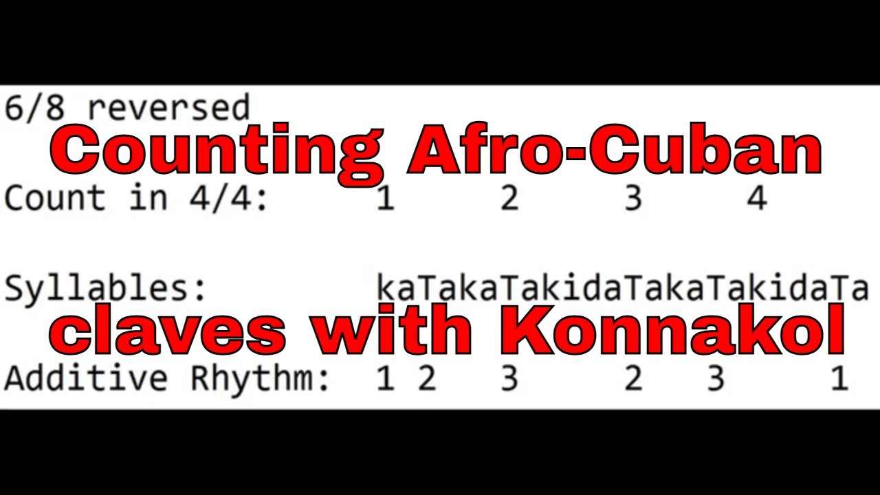 counting afro cuban clave rhythms with konnakol - YouTube