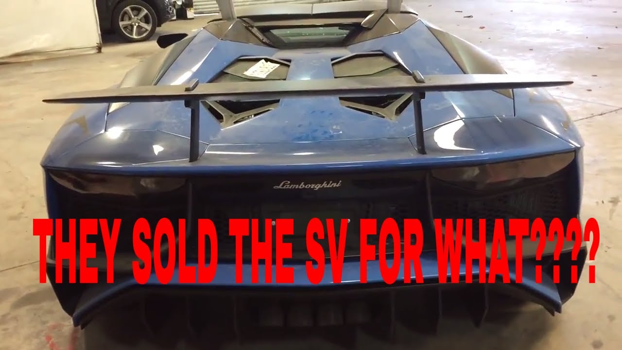 the salvage title Lamborghini Aventador SV - YouTube