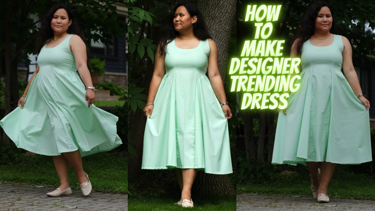 How to Make Designer Trending Dress Cutting and Stitching| Side pleats designer dress|Maina ...
