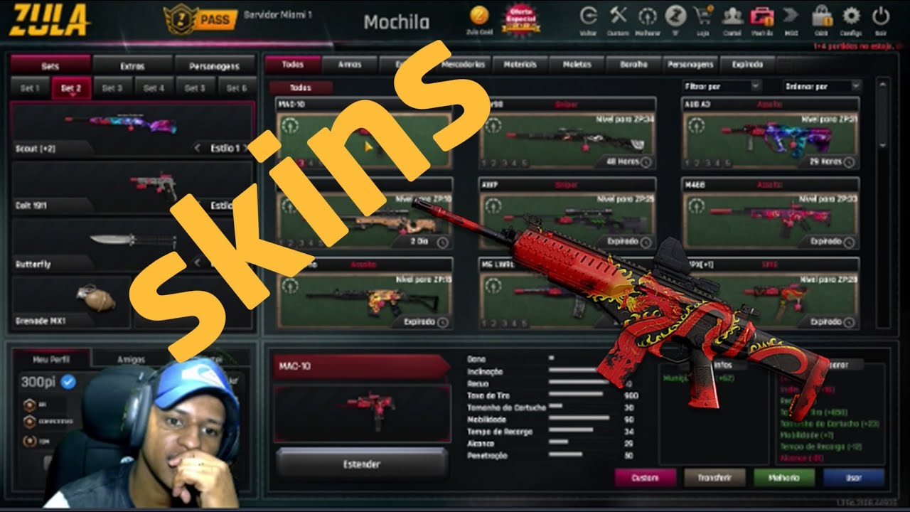 Como tá conseguindo SKINS no ZULA ai pra vocês meus queridos - YouTube