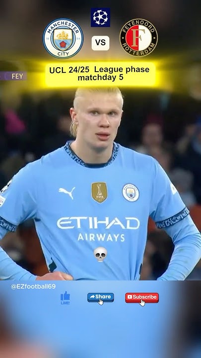 Mancity's crisis continue 😭 - Mancity vs Feyenoord - UCL 24/25 League phase (matchday 5) #ucl ...