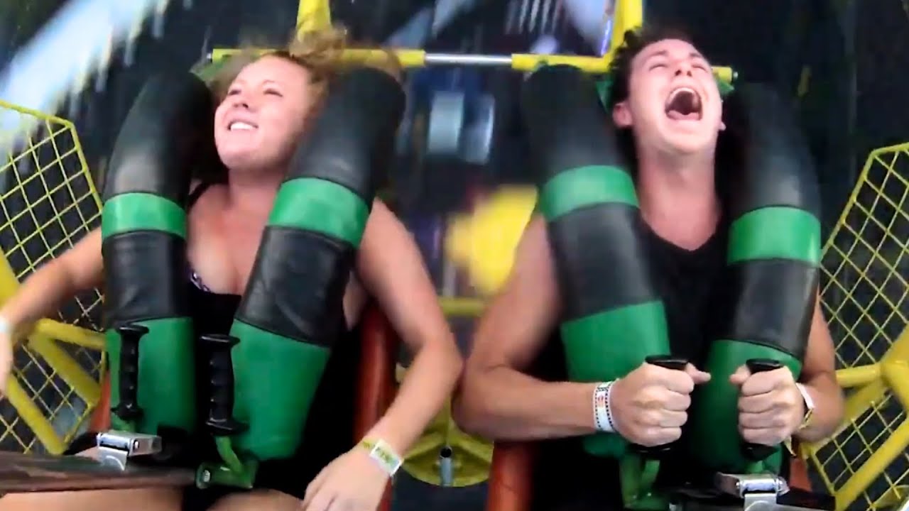Girls Passing Out 4 Funny Slingshot Ride Compilation Youtube