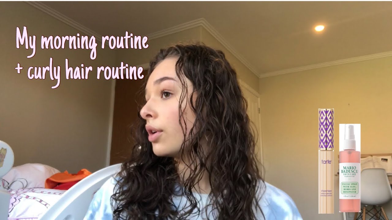 My morning routine + my curly hair routine!!! - YouTube