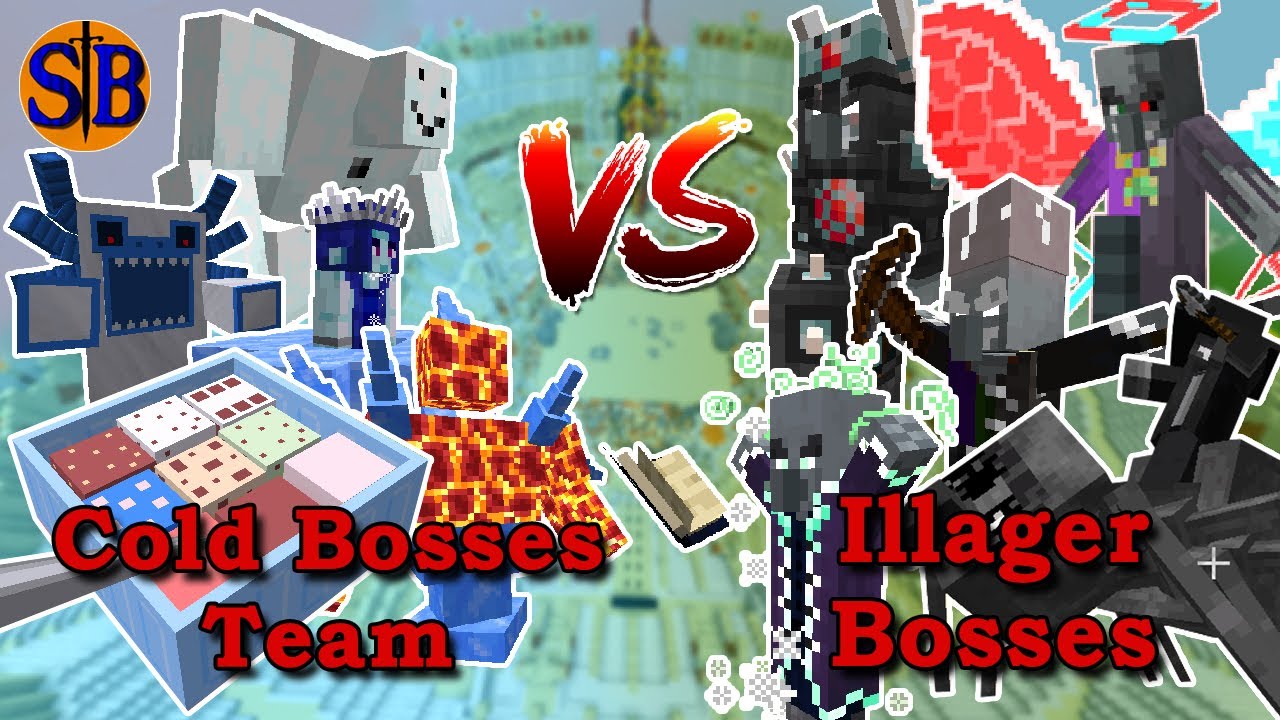 Cold Bosses Team VS Illager Bosses Team | 1.19 Minecraft Mob Battle ...