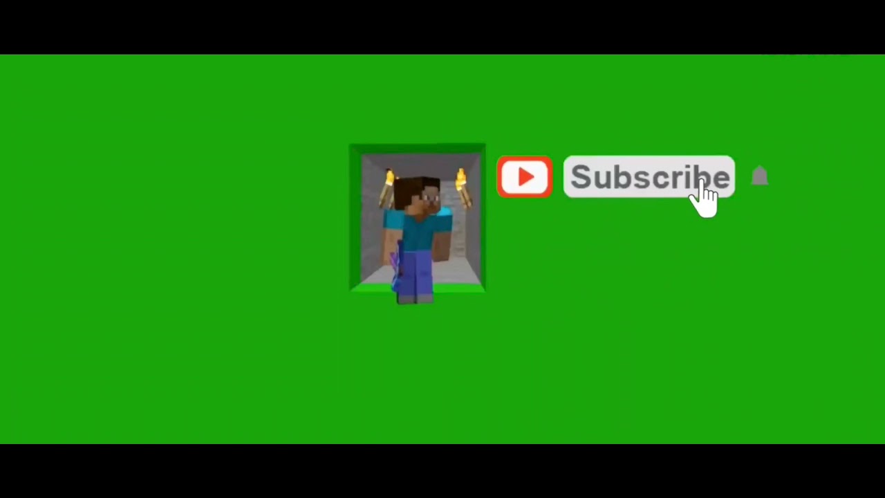 Steve Minecraft Subscribe like and subscribe pe like free green screen ...