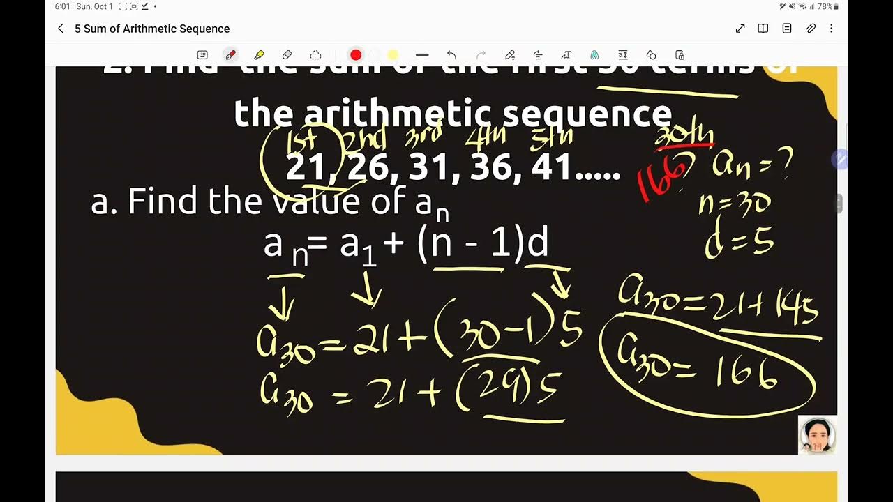 Sum of an Arithmetic Sequence - YouTube