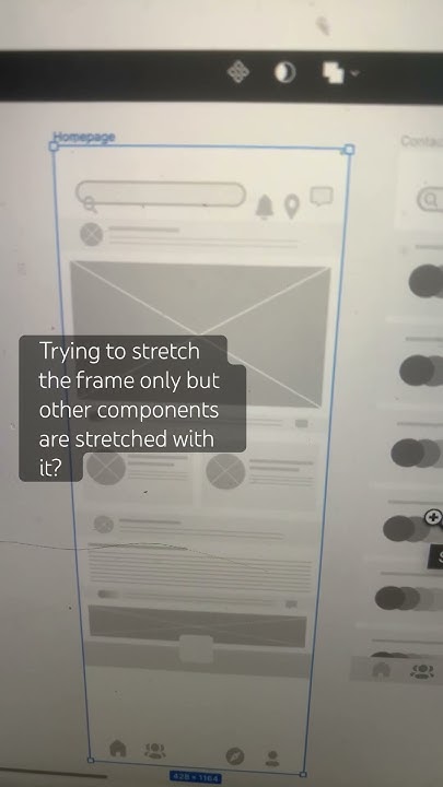 Trying to stretch the frame only but other components are stretched with it on figma? - YouTube