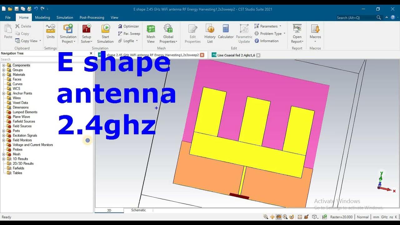 Design of an E shaped patch antenna for GPS and IRNSS application CST - YouTube