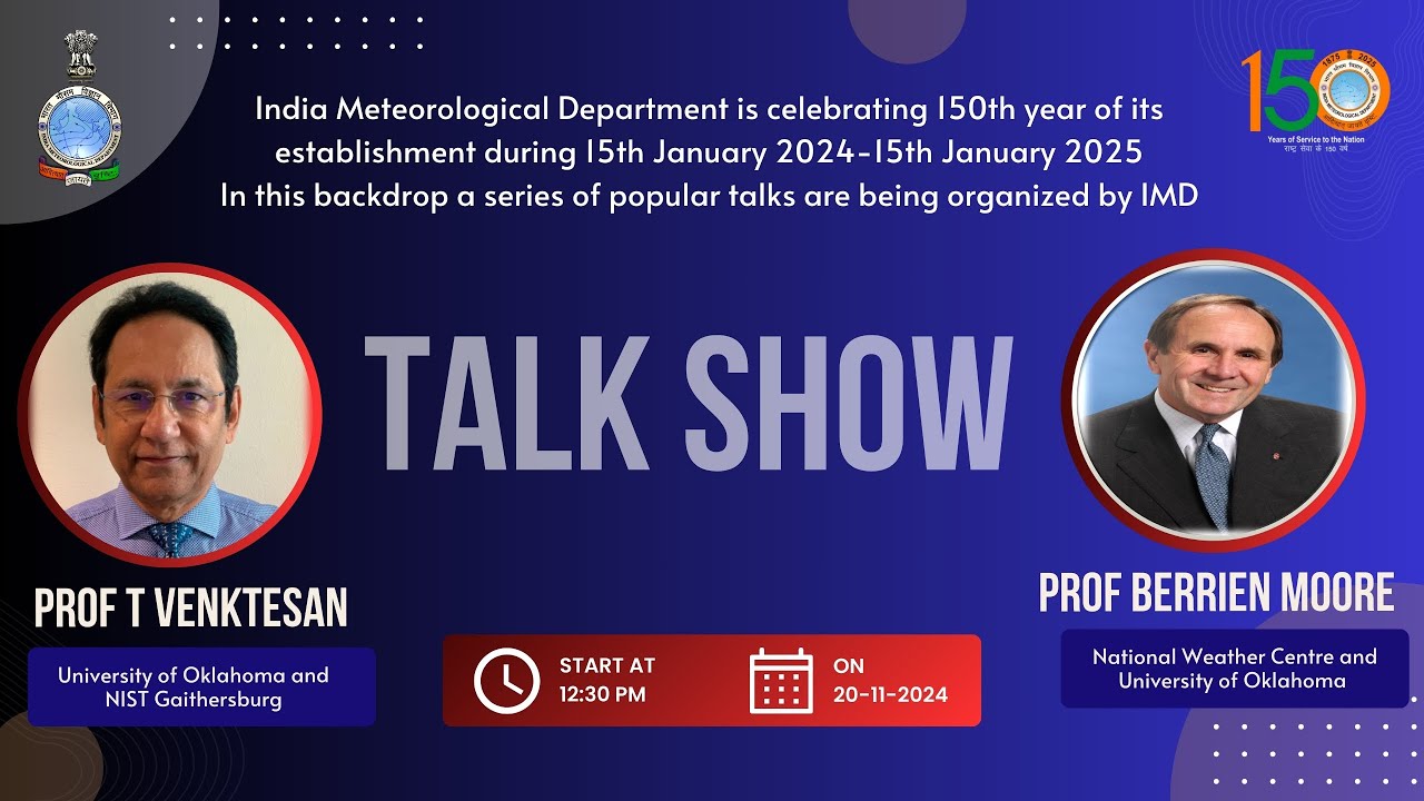Talk by Prof T Venktesan and Prof Berrien Moore - YouTube