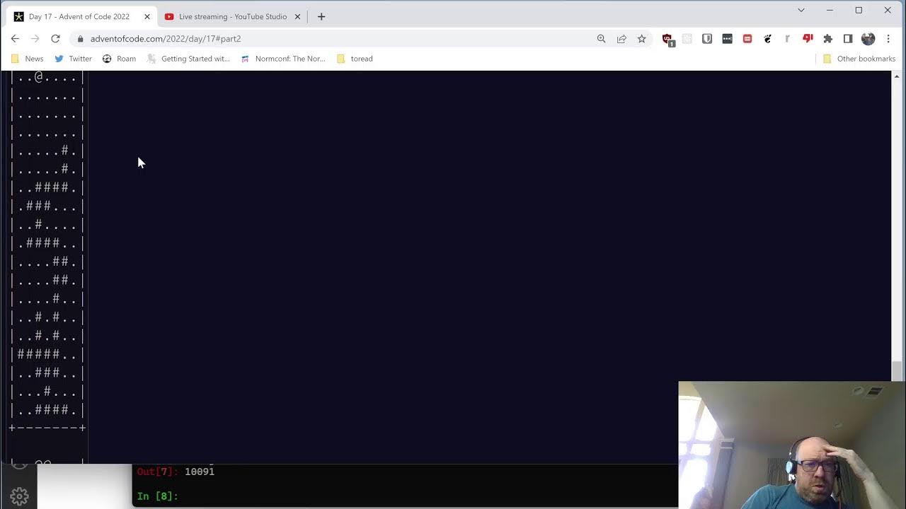 Joel Grus - Advent of Livecoding 2022 - Day 17 - Part 1 - YouTube