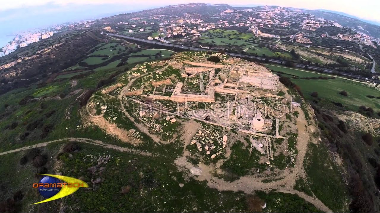 Ancient Amathus in Limassol Aerial video by Cyprus from above and ...