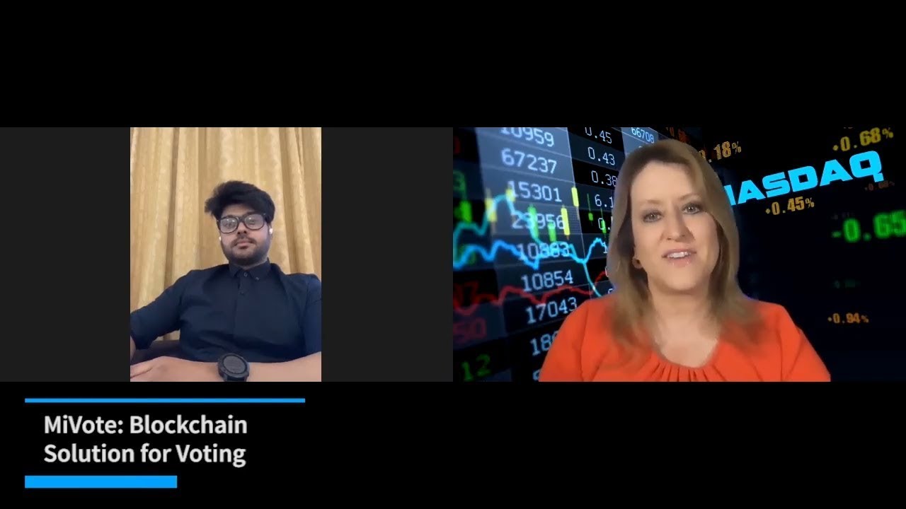 Jane King from NASDAQ interviews Joydeep Mondal, Founder & CEO, MiVote ...