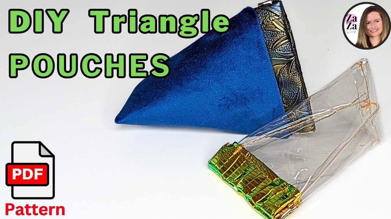DIY Easy pouch. Snap Pouch. Flex frame pouch. Squeeze triangle pouch ...