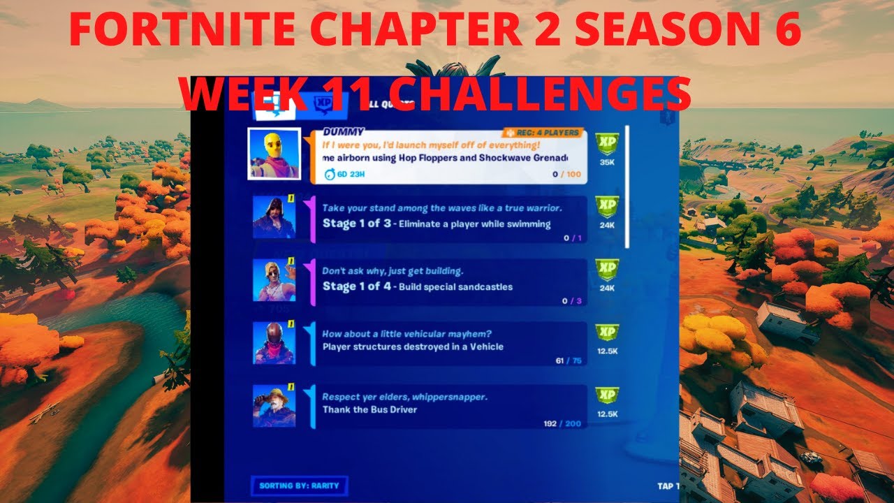 Fortnite Chapter 2 Season 6 Week 11 Challenges Guide - YouTube
