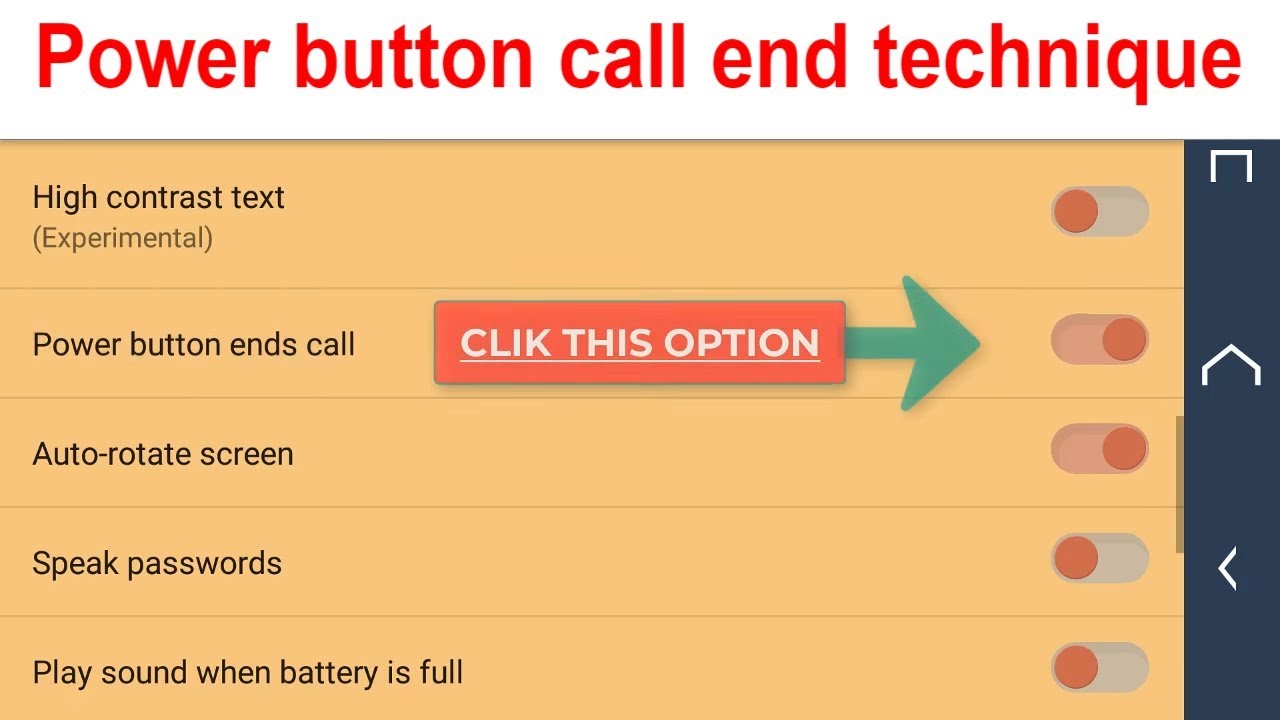 📱📲 Call end by power button in android OS [tech video bangla] - YouTube