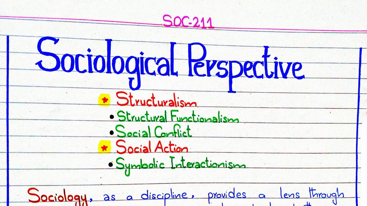 Sociological Perspective || Structuralism || Social Action #SOC-211 ...
