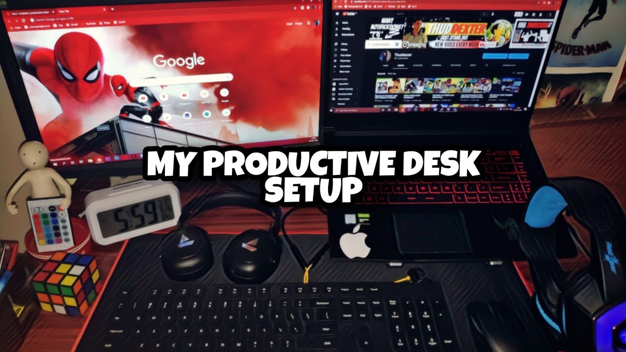How I Created a Productive Desk Setup 2020 - YouTube