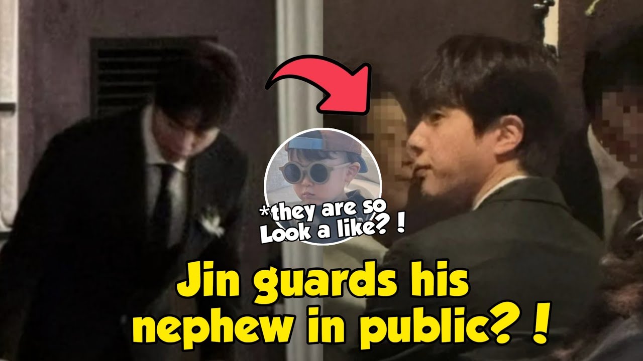 Jin Is Working While Looking After His Nephew Look At How Gentle Jin 8179