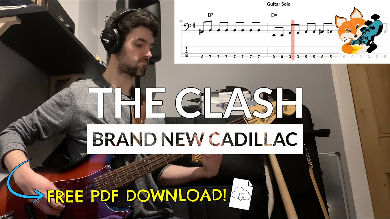 The Clash - Brand New Cadillac (Bass Cover) | Bass TAB Download - YouTube