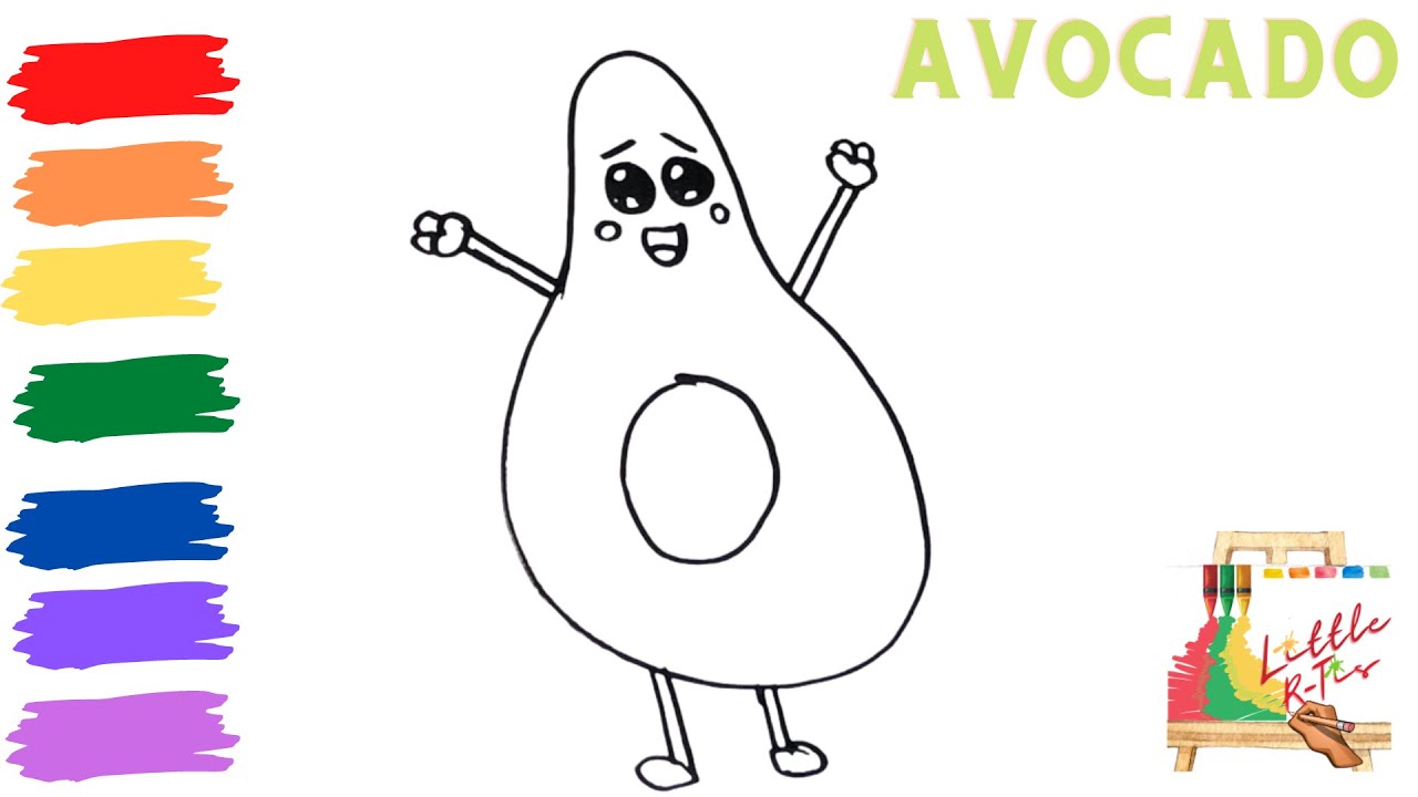 How to Draw an Avocado | Quick and Easy Drawing Tutorial - YouTube