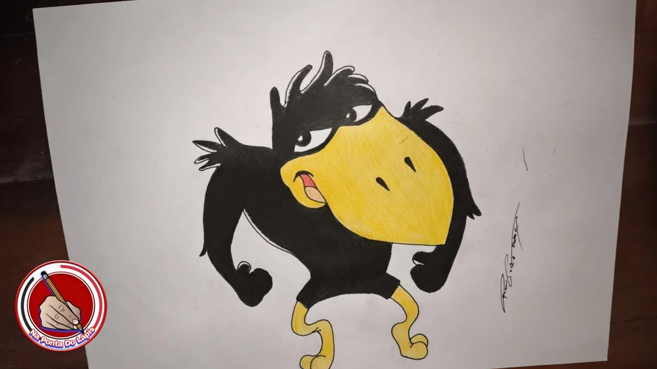 Como desenhar o Jubileu o corvo do Pica-pau || Jubileu passo a passo ...