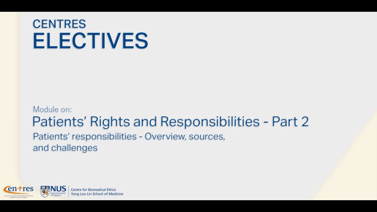Patients' Responsibilities: Overview, Sources, and Challenges - Sumytra ...