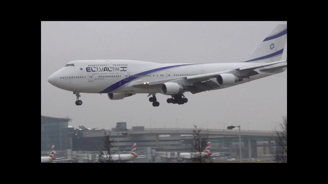 EI AI Israel Airlines Jerusalem B 747 458 4X ELD Landing At ei-ai-israel-airlines-jerusalem-b-747-458-4x-eld-landing-at