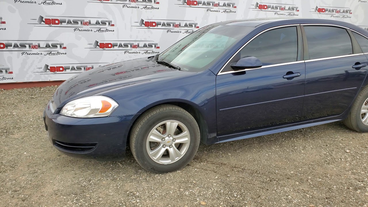 Lot 134, 2012 Chevrolet Impala, Dark Blue, Current Smog - YouTube