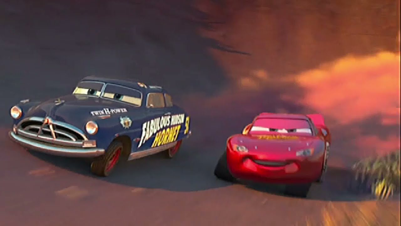 Autot 1 / Cars 1 - Doc Hudson and Lightning McQueen Racing (Finnish ...