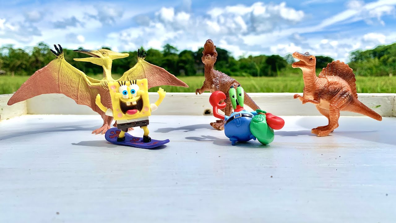 Membersihkan hewan dinosaurus jurassic world sponge bob squarepants mr ...