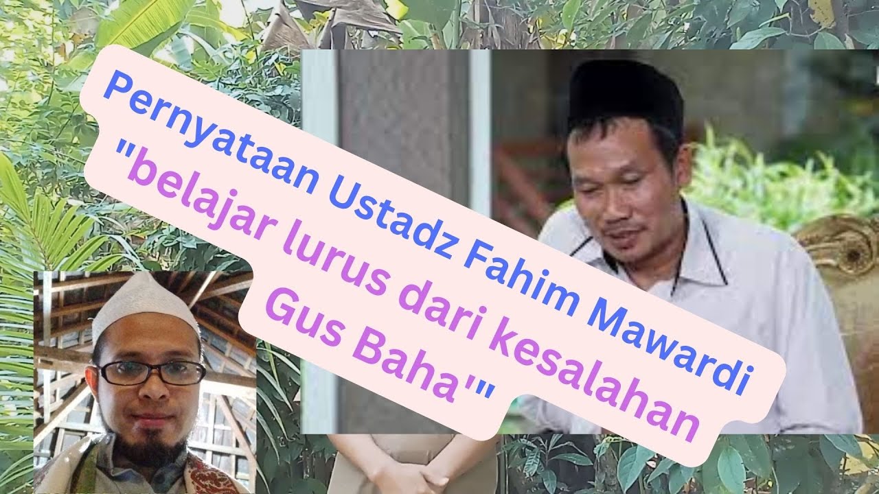 Menanggapi Pernyataan Ustadz Fahim Mawardi tentang Belajar Lurus dari ...
