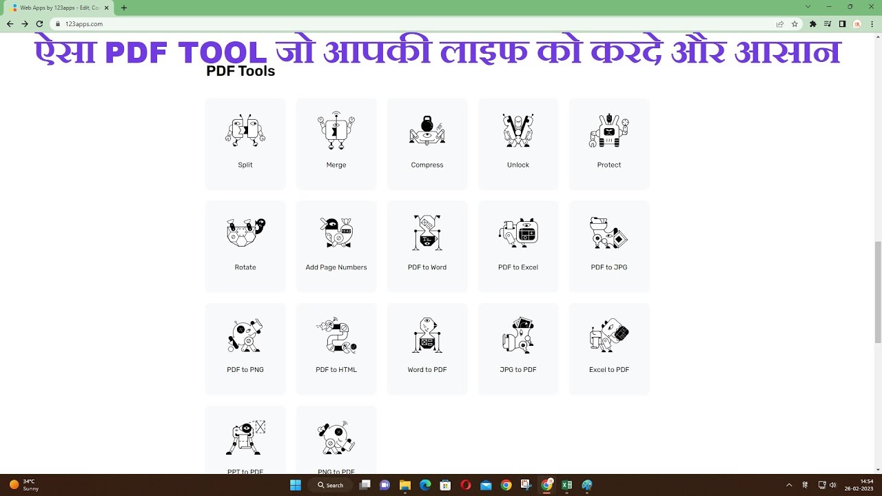 All types of PDF Editor tools & Converter in Single App| 123App | EASY ...