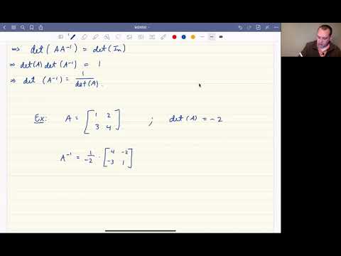 Determinant of Matrix Inverse - YouTube