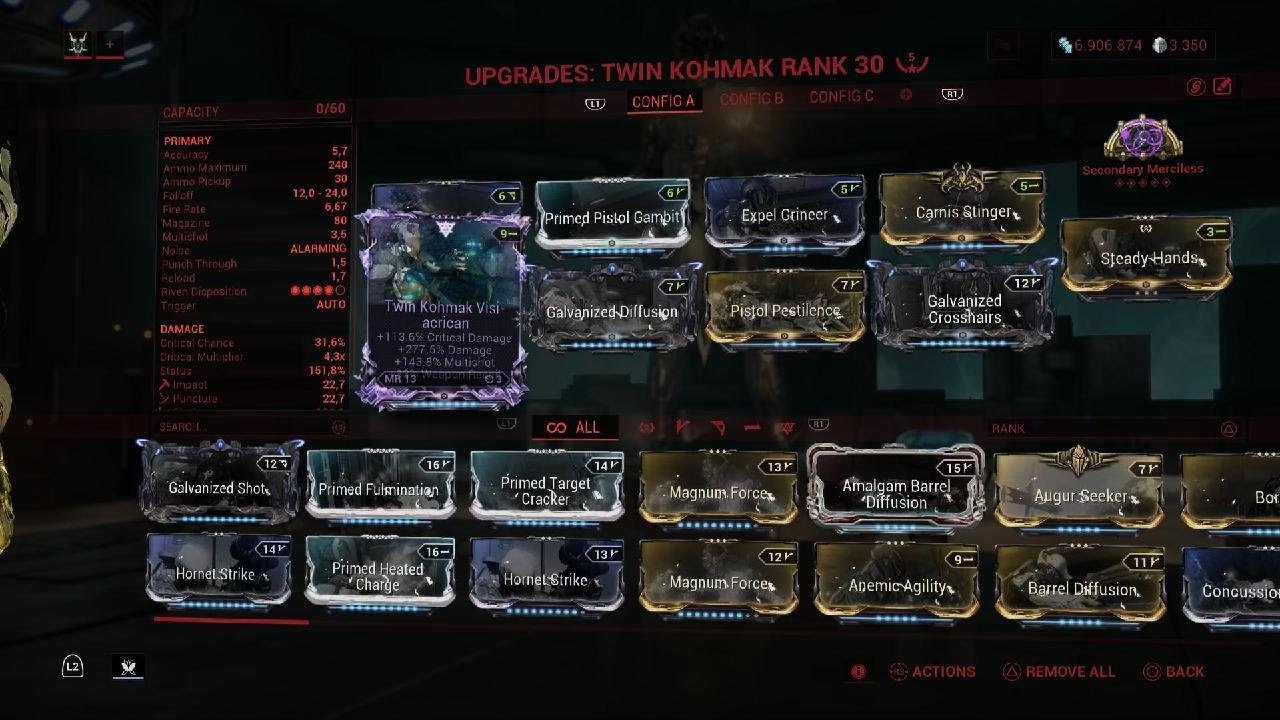 RIVEN IN 60S: Twin Kohmak godroll riven mod Warframe - YouTube