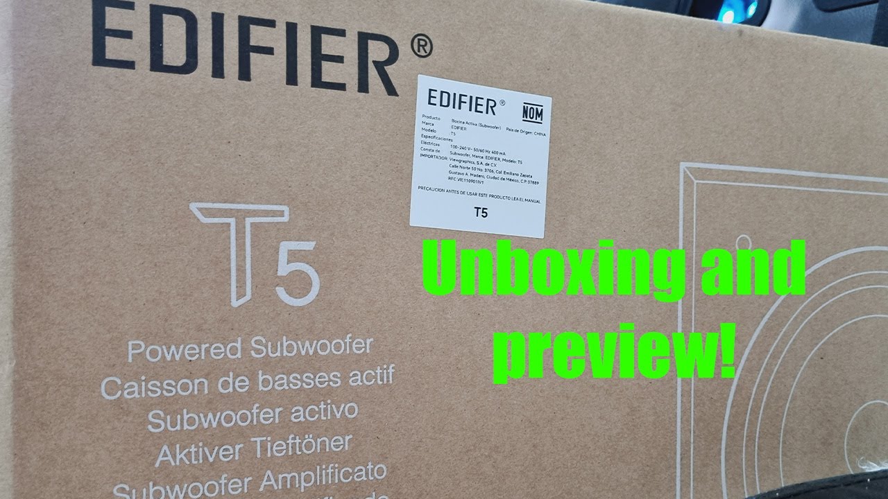 Subwoofer Edifier T5, unboxing and preview. - YouTube