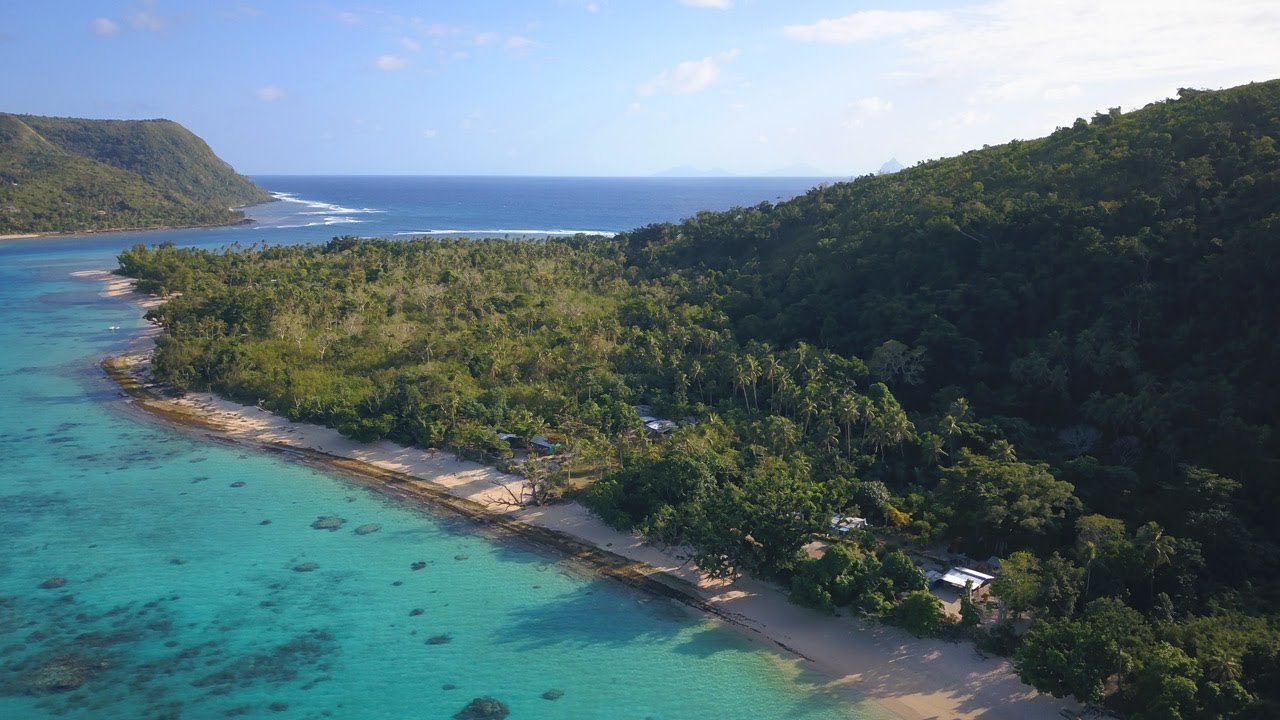 Birds view over Efate, Pele, Nguna and Maskyline islands in Vanuatu ...