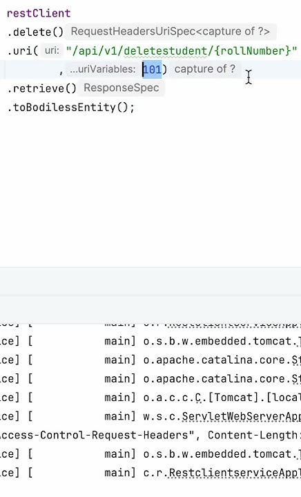 Consume Delete Api Call In Spring Boot 32 With Restclient Java Springboot Codeing 