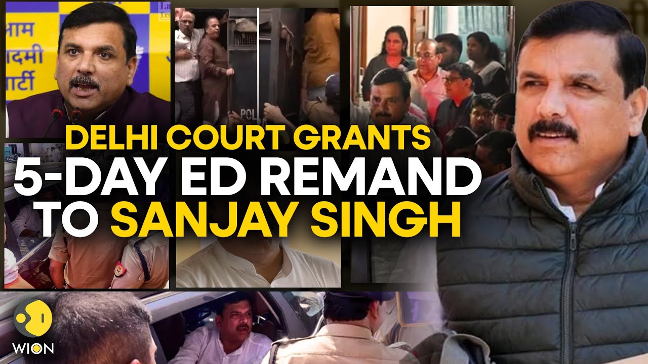 Sanjay Singh arrest: Delhi Court remands AAP MP Sanjay Singh to 5 days ED custody | WION ...