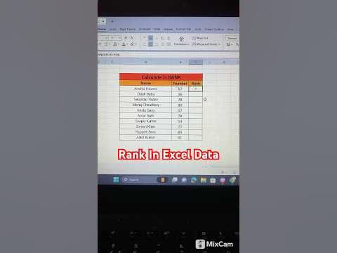 Rank In Excel Data #exceltips #excelworld #smartphone #exceltech #tutorial #excel #excelgyan ...