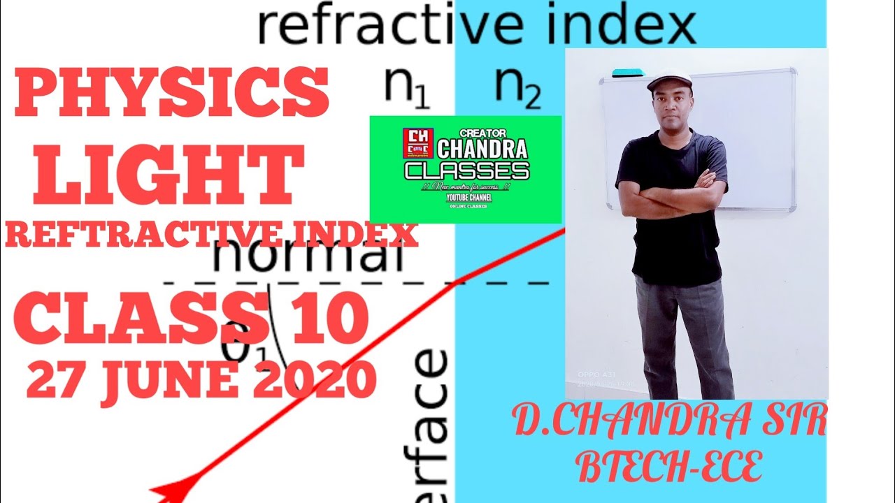 || CLASS 10 | PHYSICS | REFRACTIVE INDEX | 27 JUNE 2020 - YouTube