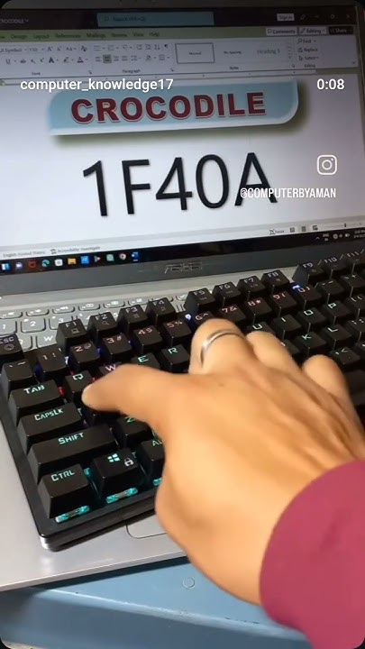 #computereducation #computertechnic #crocodile short cut key 🐊.......👍 - YouTube
