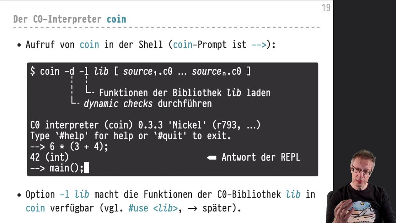 Informatik 2 — Chapter #01 — Video #004 — Seiteneffekte, REPL coin, Ausdrucksauswertung, Typen ...