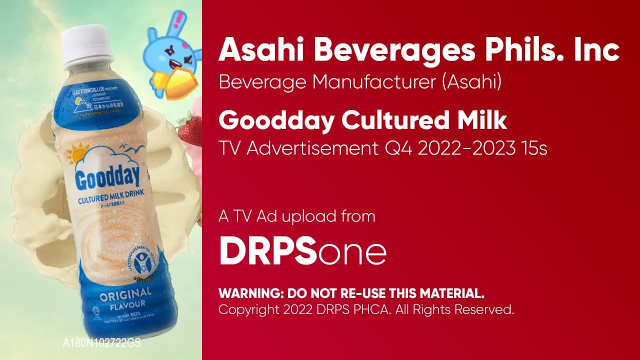 Goodday Cultured Milk TV Ad Q4 2022-2023 15s (Philippines) - YouTube