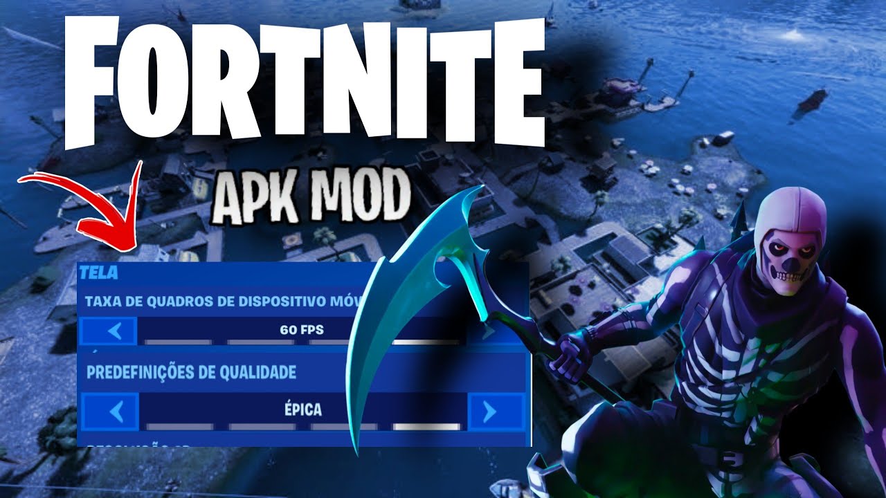 Como baixar e instalar APK MOD do FORTNITE para celular fracos (45 ...