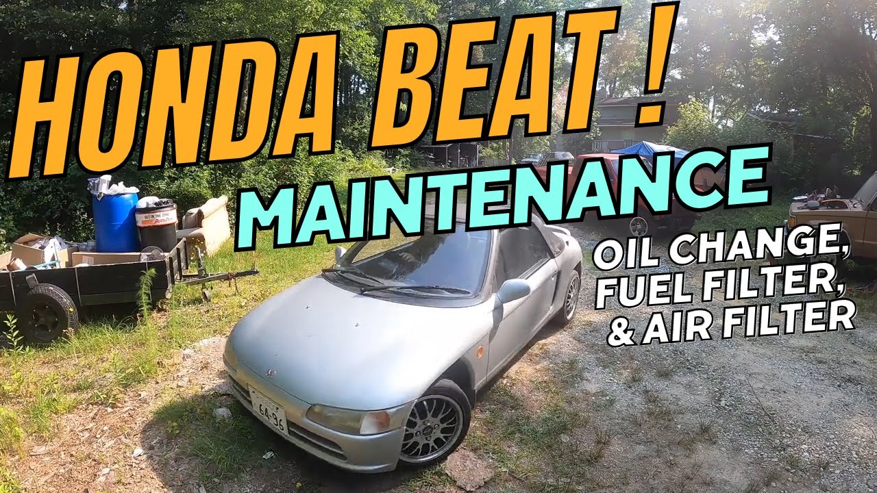 Honda Beat Maintenance [Air Filter, Fuel Filter, and Oil Change] - YouTube