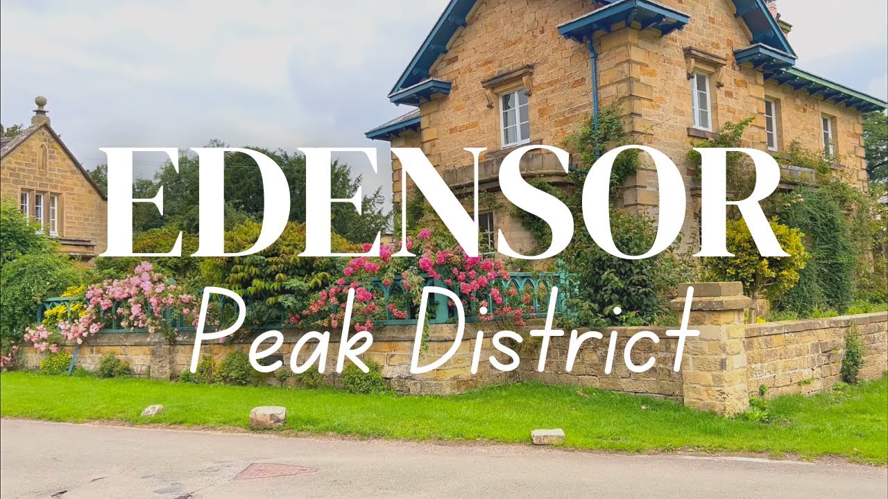 EDENSOR | a relaxing, slow walk around a beautiful Peak District village - YouTube